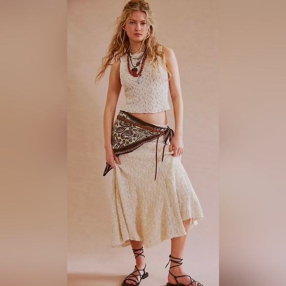 Free People | Skirts | Free People Laney Skirt And Top Set | Poshmark